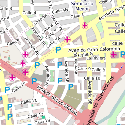 MAPA DE ZONAS DE RIESGO BIOLOGICO EN LA CLINICA SAN JOSE DE CUCUTA : Scribble Maps